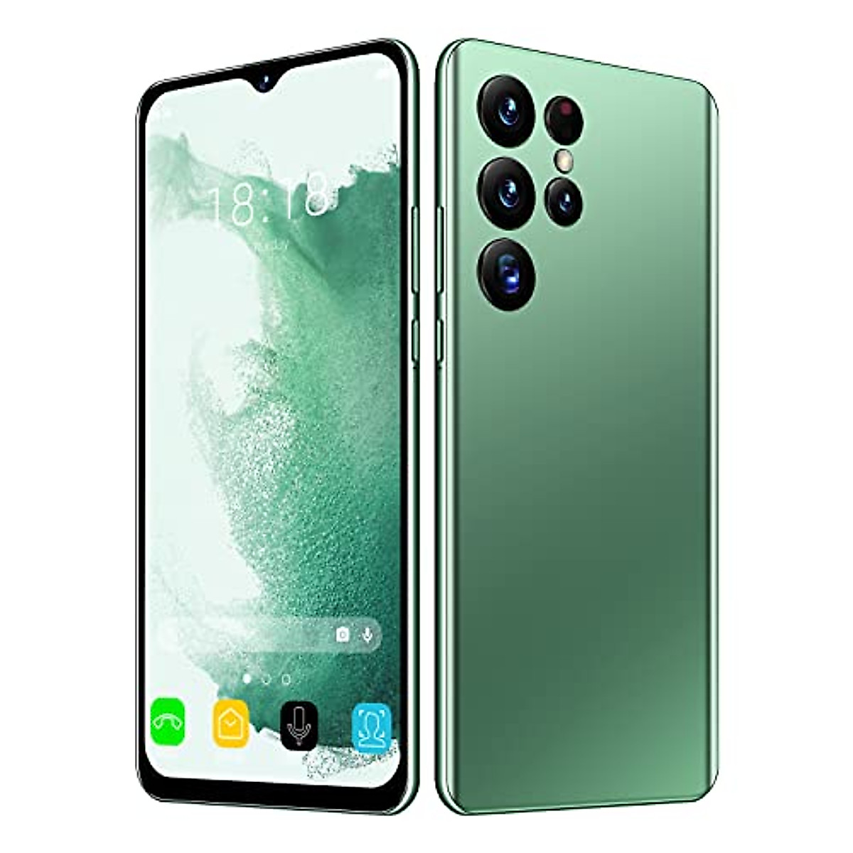 PUSOKEI 5G 4G Unlocked Smartphones, Unlocked Cell Phones 6.6 Inch HD Screen, 16GB 1T Mobile Phones with HD Camera, Dual Card Dual Standby, for Android 12 Phone(Green)
