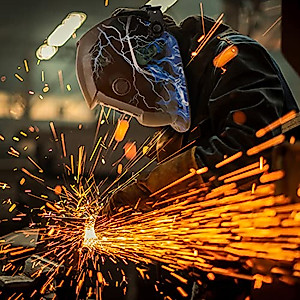 WELDMALL True Color Solar Power Auto Darkening Welding Helmet Welder Hood with Adjustable Shade Range for Mig Tig Arc Sensor Welder Mask WM-110