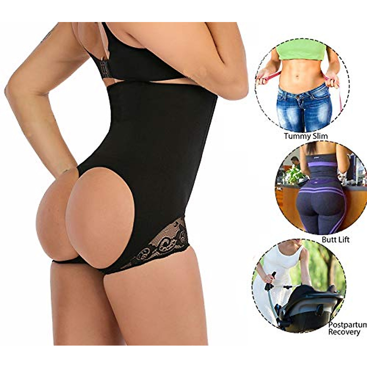 Hioffer 328 Women Waist Cincher Girdle Tummy Slimmer Sexy Thong Panty Shapewear
