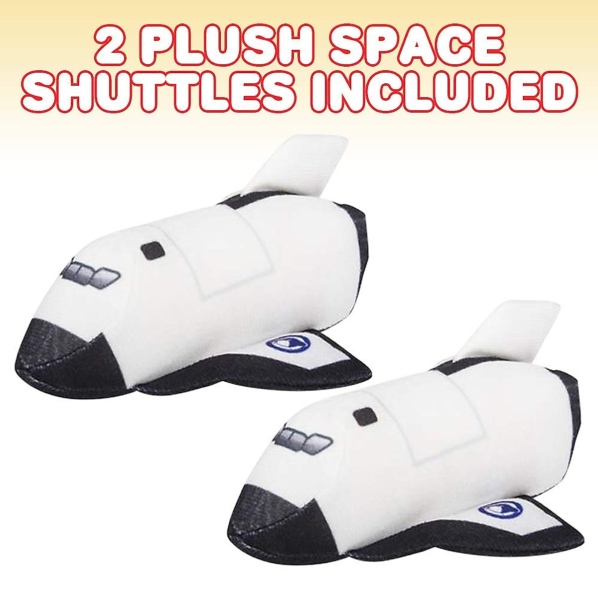 ArtCreativity Stuffed Space Shuttle Plush Toys for Kids, Set of 2, 5 Inch Soft and Cuddly Astronaut Spaceships- Cute Nursery Décor & Bedtime Toys, Best Gift for Birthday or Baby Shower