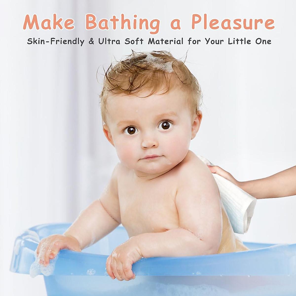 AIDEA Burp Cloths-20"x10", Muslin Burp Cloths for Babies, Highly Absorbent Cotton Burp Cloths, Large Soft Breathable Baby Rags for Boys and Girls, Newborn Essentials, Baby Gifts, White-10 Pack