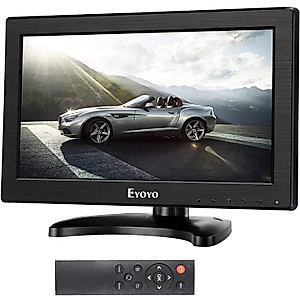 Eyoyo 12" Inch TFT LCD Monitor with AV HDMI BNC VGA Input 1366x768 Portable Mini HD Color Screen Display with Built-in Speaker