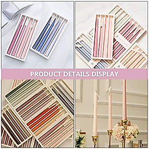 VALICLUD 4pcs Taper Candles Long Pole Scented Candle Smokeless Long Burning Dripless Candles for Wedding Christmas Table Fireplace Mantle Decorations Pink