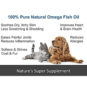 Omegease Omega 3, 6 & 9 Fish Oil for Dogs and Cats, 16 Ounces