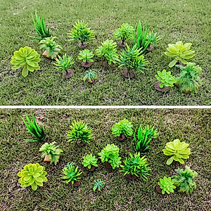 Saktopdeco 16 PCS Miniature Trees Plastic Diorama Trees Model Scenery Tree Cake Topper for Crafts DIY Landscape Dollhouse Train Scenery