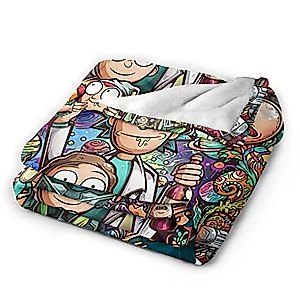Cartoon Ultra Soft Throw Blankets Flannel Blankets for Sofa Couch Living Room/Bedroom Travel All Season 60"x50"