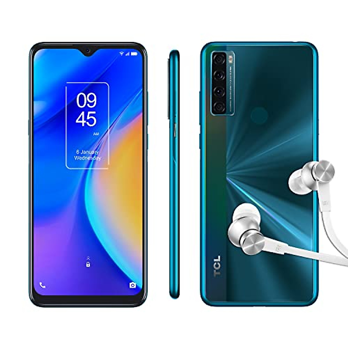 TCL 20 SE Android 11 Smartphone Unlocked Cell Phone 6.82” HD+ Display 4GB+128GB 5000mAh 48MP Quad Camera Dual Speakers Octa-Core US Verison 4G Compatible for AT&T T-Mobile (Aurora Green)