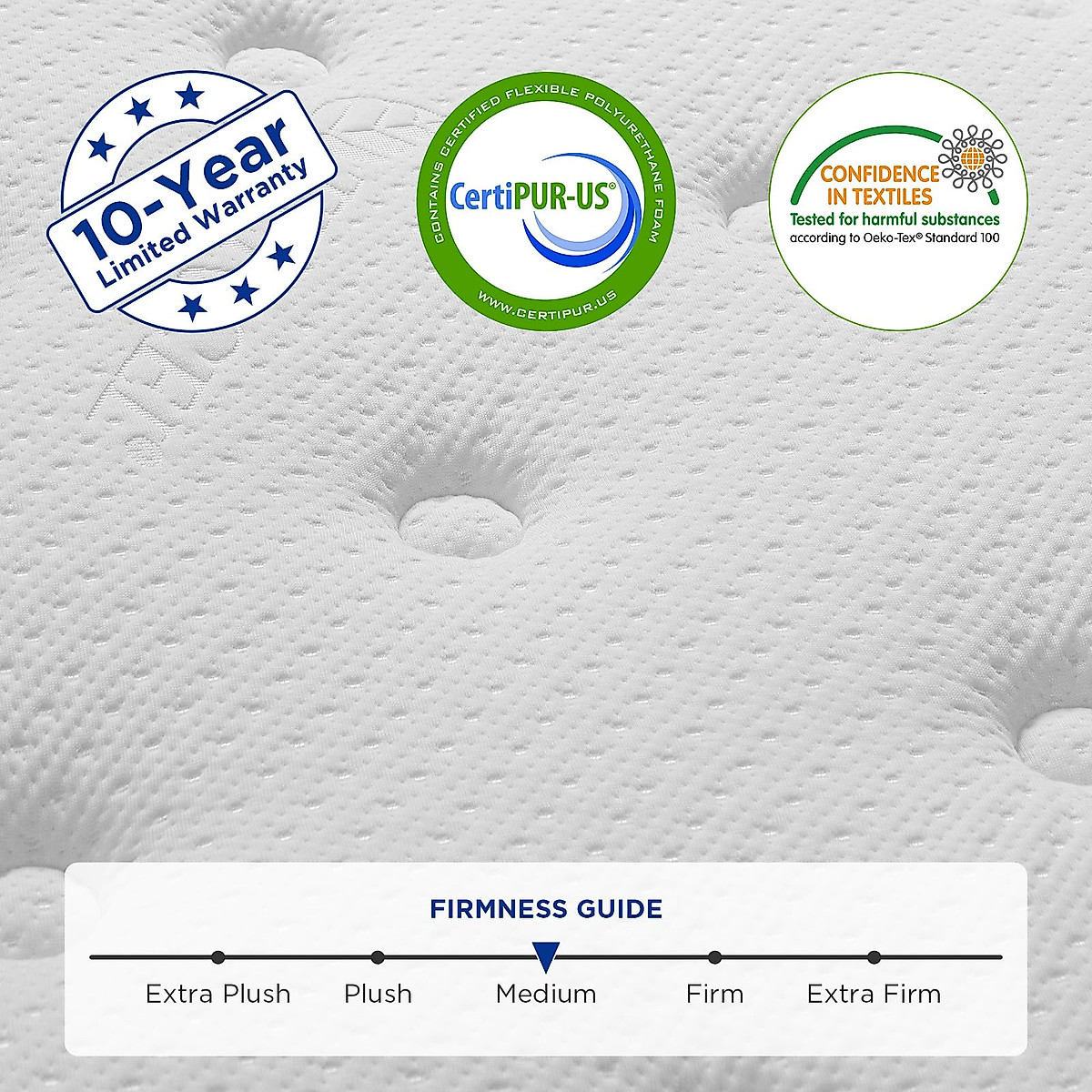 Mubulily King Mattress,8 Inch Hybrid Mattress in a Box with Gel Memory Foam,Motion Isolation Individually Wrapped Pocket Coils Mattress,Pressure Relief,Medium Firm Support,CertiPUR-US.