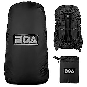 BQA Backpack Rain Cover Waterproof Rating 5000mm with Adjustable Anti Slip Buckle Strap Upgraded Coating Reinforced Inner Layer, Integrated Carry Pouch Design for (10-70L) Hiking Camping Traveling