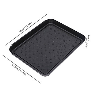 lvifloae Small Boot Tray Entryway Indoor Shoe Mat Tray Wet Rubber Boot Tray For Floor Protection Home Office Hotel Outdoor Or Indoor 13.78 x 10.83 x 1.18in