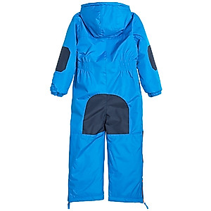 Wippette Boys’ Snowsuit – Waterproof Insulated Fleece Lined Jumpsuit – Winter Pram Snowmobile Ski Suit Coveralls (18M-7), Size 7, Blue
