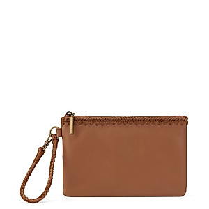 The Sak Vita Wristlet in Leather, Convertible Design with Adjustable Straps, Tobacco