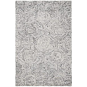 SAFAVIEH Aspen Collection 8' x 10' Grey/Beige APN286F Handmade Boho Wool Area Rug