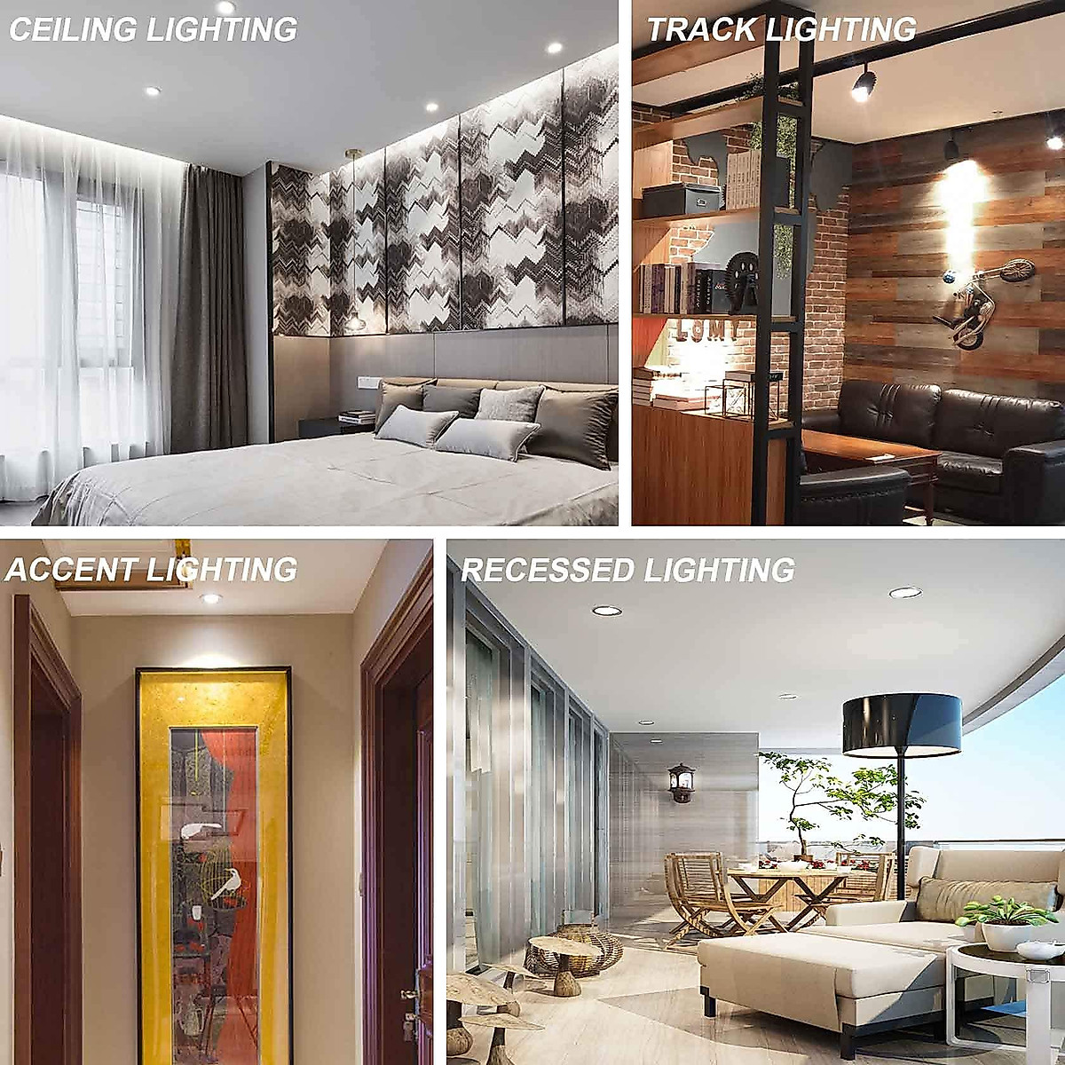 ORALUCE GU10 LED Bulbs, 6 Watt Equivalent to 50W Halogen Light Bulb,Non-dimmable,6500K Cool White, 120 V, 480 Lm,120° Flood Beam Angle, MR16 Shape for Recessed, Track Lighting, Pack of 6