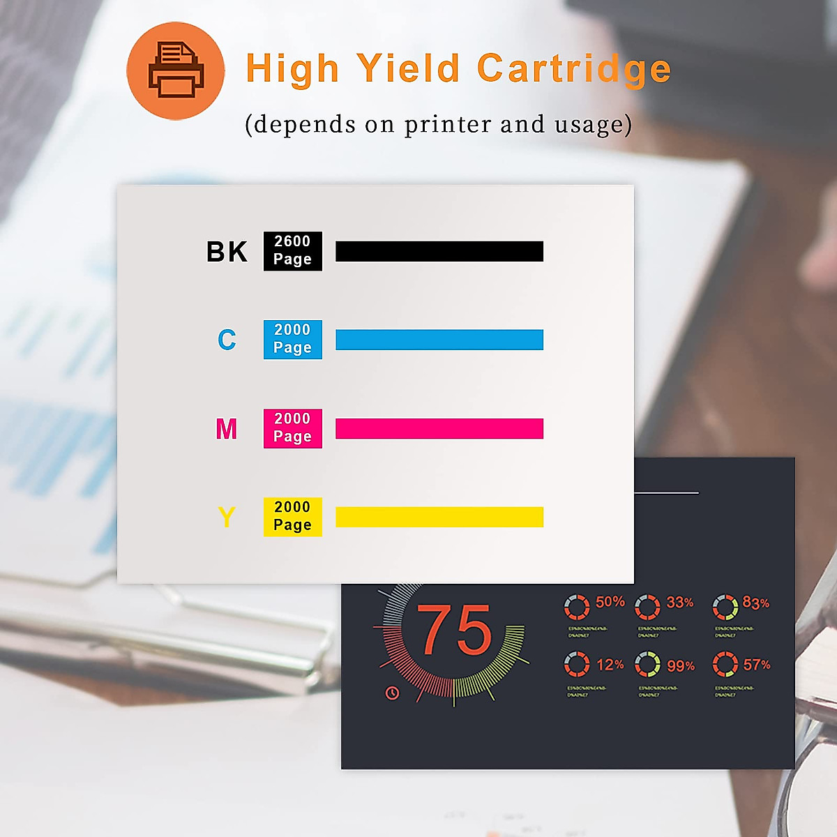 Run Star Remanufactured 786 Ink Cartridge Replacement for Epson 786XL T786XL Ink Cartridge for Workforce Pro WF-4630 WF-5620 WF-5110 WF-4640 WF-5690 WF-5190 Printer (Black Cyan Magenta Yellow, 4-Pack)