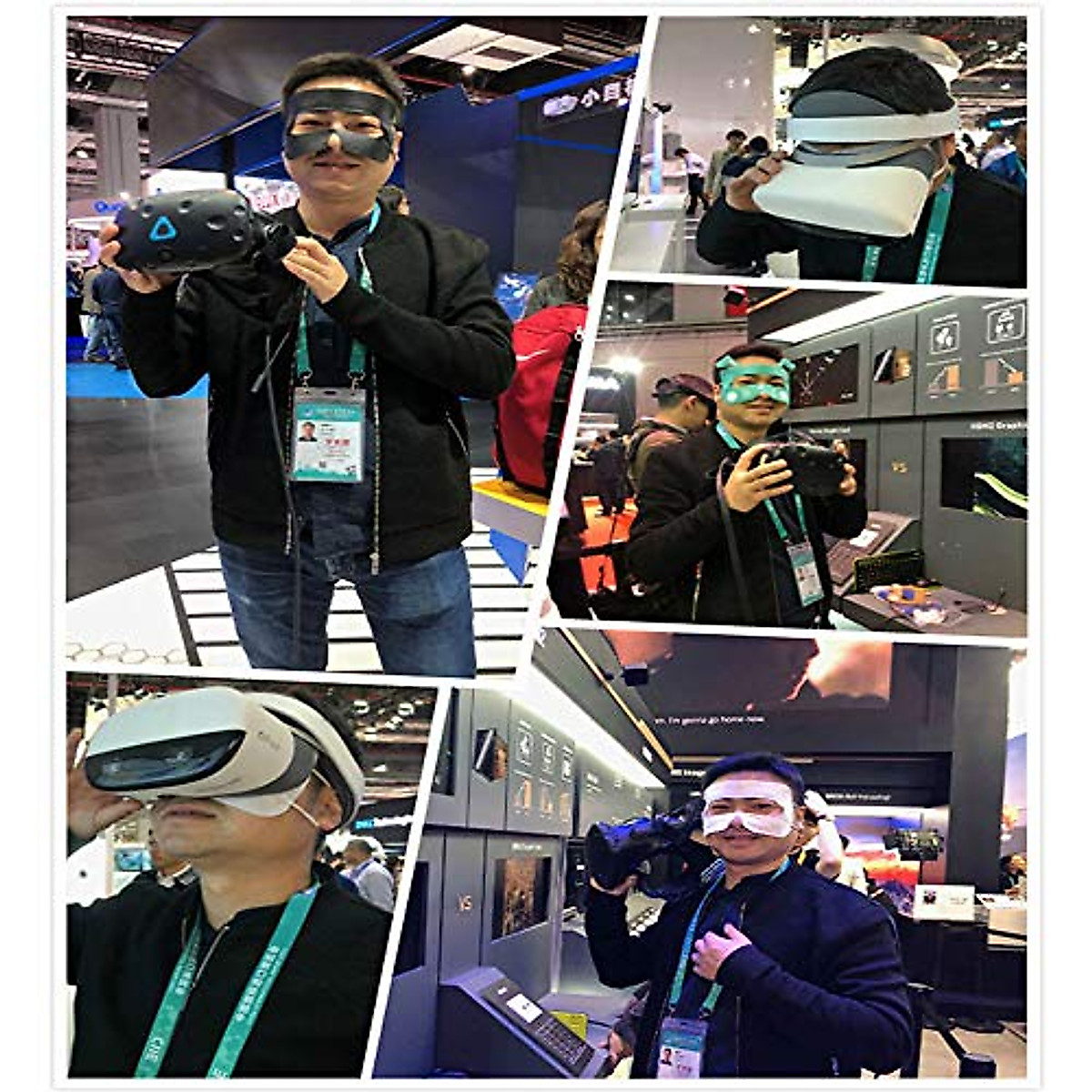 VR Mask 100pcs VR Experience Face Mask Sanitary Cloth Compatible VR Oculus Rift Playstation VR HTC Vive VR Goggle VR Box-Prevent Sweat and Dirt