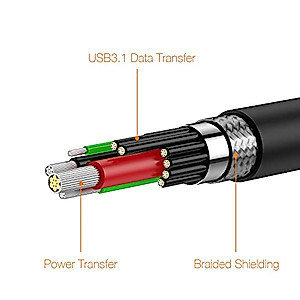 SlimQ 𝐒𝐥𝐢𝐦𝐐 240W Charging USB C to USB C Cable, for Type C Laptop, Hub, Docking, USB 4 Cable 3.3ft, Supports 8K HD Display, 40 Gbps Data Transfer, and More