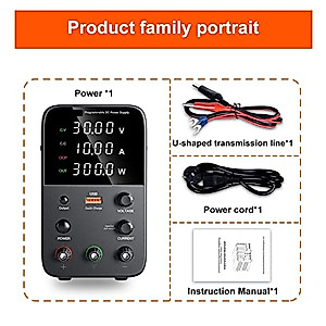 Adjustable DC Power Supply 60V 5A Lab Bench Power Source Stabilized Power Supply Voltage Regulator Switch 120V 30V 10A(WPS1602)