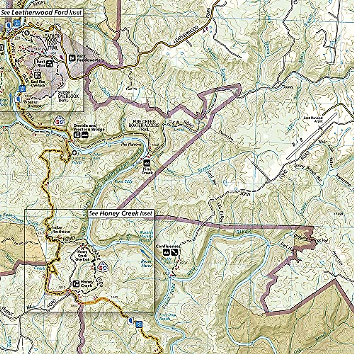 Big South Fork National River and Recreation Area Map (National Geographic Trails Illustrated Map, 241)