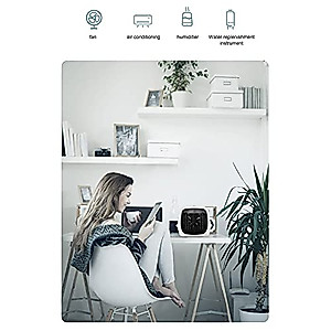 Portable Air Conditioner, 2 in 1 USB Charging Desktop Air Cooler for Dormitory, Home, Office, Room, Camping Car, White