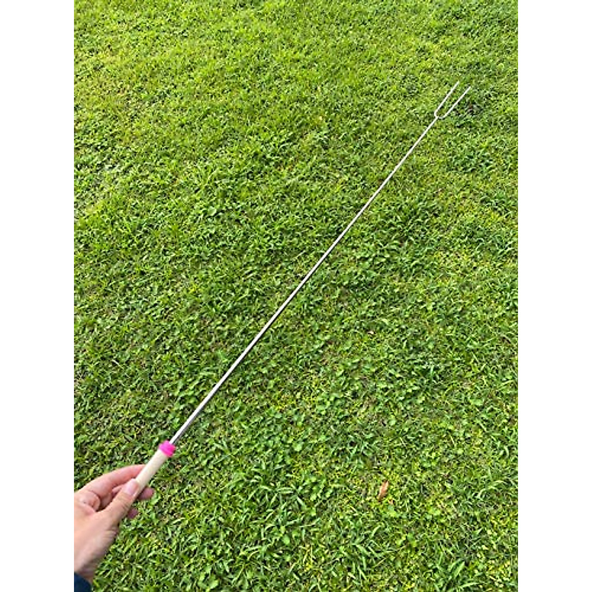 Amestar 12 Pack Marshmallow Roasting Sticks Telescoping Rotating Smores Skewers Hot Dog - 32 inches -Extendable Smores Sticks Forks for fire Pit, Campfire, Camping, Bonfire and Grill