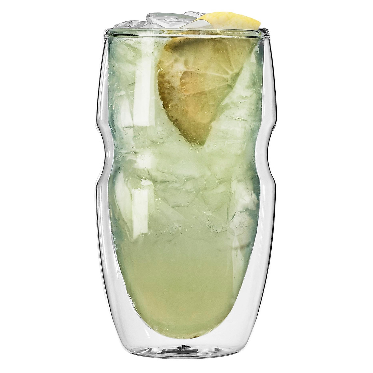 Ozeri Serafino Double Wall Insulated Iced Tea and Coffee Glasses, 16-Ounce, Set of 6