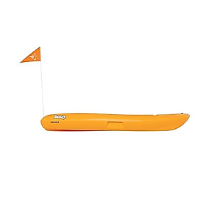 Pelican Solo 6 Feet Sit-on-top Youth Kayak Kids Kayak|Perfect for Kids Comes with Kayak Accessories, Paddle and Safety Flag (seat not Included), Yellow, One Size