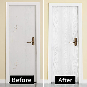 Livelynine 15.8 x197 White Wood Contact Paper for Countertops Peel and Stick Wood Wallpaper Self Adhesive Shelf Liners Kitchen Cabinet Wallpaper Waterproof Furniture Desk Vinyl Wrap Countertop Covers