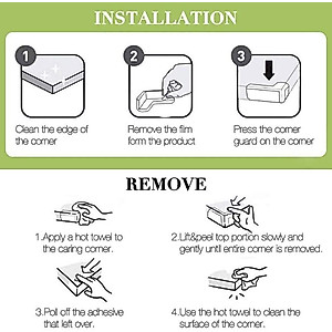 M MAIUS Edge Corner Protector, 20ft Corner Guards Baby Proofing&10 Pack Toddler Corner Protector, Furniture Clear Toddler Edge Protectors Table Corners Protection Child Safety Kit Bumper Strip