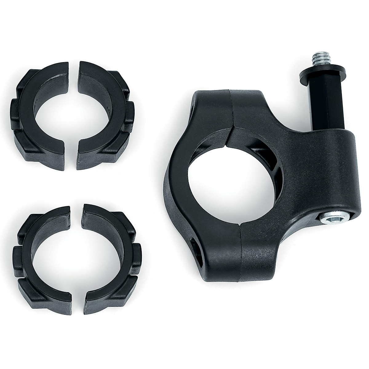 Kuryakyn 1955 Handlebar Mount Kit for SideKix Plus Bluetooth Speaker Multi Fit for 7/8", 1", and 1 1/4" Diameter Bars, Black