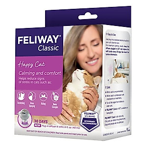 FELIWAY Classic Cat Calming Pheromone Diffuser, 30 Day Starter Kit (48 mL)