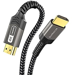 BlueRigger 4K HDMI Cable (25FT, 4K 60Hz HDR, High Speed 18 Gbps, Nylon Braided Cord) - Compatible with PS5/PS4, Xbox, Roku, Apple TV, HDTV, Blu-ray, PC