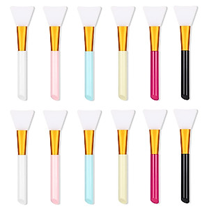 Silicone Face Mask Brush, Mask Beauty Tool, Soft Silicone Facial Mud Mask Applicator Brush 12 Pcs.