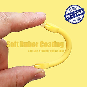 2 Pack Baby Nasal Booger and Ear Cleaner, Nose Cleaning Tweezers, Safe Baby Booger Remover, Nose Picker for Baby Gadget for Infants and Toddlers, Earwax Removal Baby Must Have Items (Yellow & Blue)