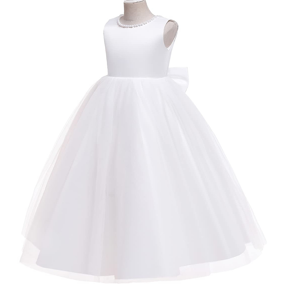 Jup'Elle Toddler Girl Tutu Dresses Wedding Birthday Party Flower Girls Baby Princess Dress Floor Length Size 7t