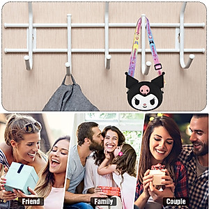 Kawaii Crossbody Bag - Black Rabbit Anime Purse Cute Coin Purse with Adjustable Shoulder Strap,Mini Black Wallet for Valentine's Day Birthday Gift