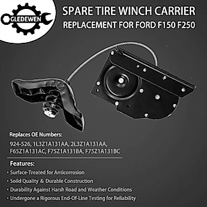 Gledewen Spare Tire Hoist Spare Tire Winch Carrier | Replacement for 1997-2003 Ford F150, 2004 F150 Heritage, 1997-1999 F250, 1997 F250 HD | Replaces# 924-526, 1L3Z1A131AA, 2L3Z1A131AA