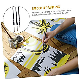 TEHAUX 3pcs Set Mini Nail Kit Adult Coloring Pens Suit Professional Manicure Set Detail Paint Brush Set Paintbrushes Set Special Pen Acrylic Brush to Paint Oil Paint Brushes