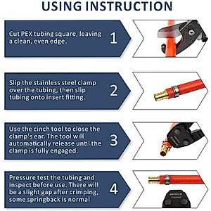 Pex-b Pipe1/2 Inch(2 x75 ft=150 ft, Red & Blue) Fitting DIY Kit, Crimp Fitting, Clamp Tool, Clamps Cutter &Heavy-Duty Canvas Bags