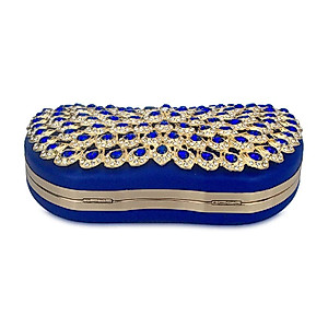 YLLWH Metallic Colorful Diamonds Beaded Clutch Wedding Purses Elegant Evening Bags Ladies Day Clutches Party Bag