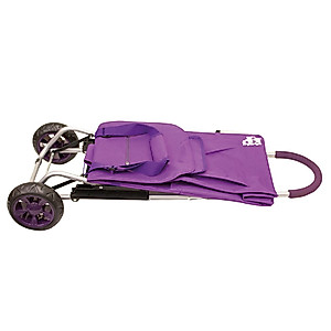 dbest products Trolley Dolly Purple Foldable Shopping cart for Groceries with Wheels and Removable Bag and Rolling Personal Handtruck Standard, 1 unit
