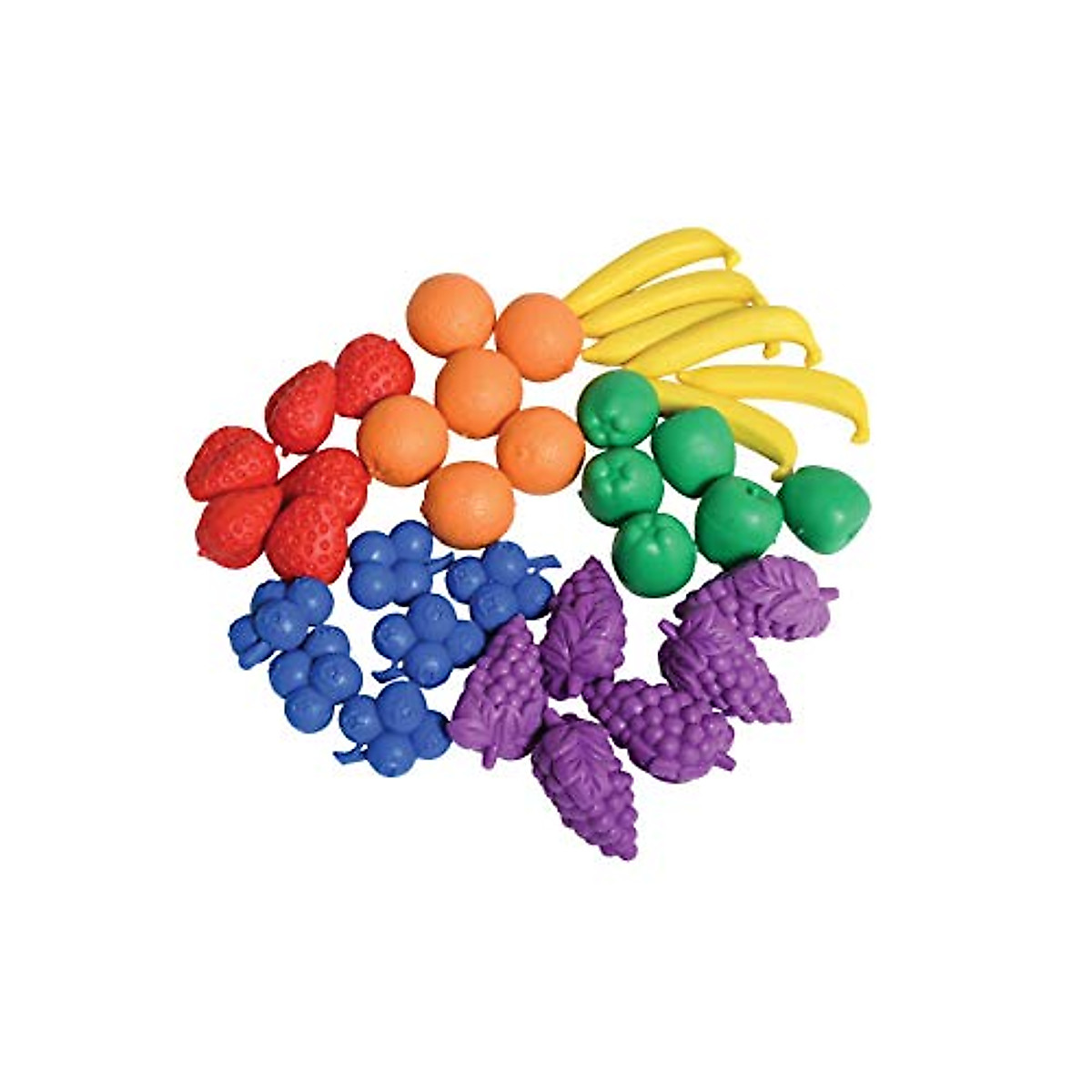 Edx Education Fruit Counters - Set of 108 - Early Math Manipulative for Kids - Teach Beginner Addition and Subtraction - Build Counting, Sorting and Language Skills