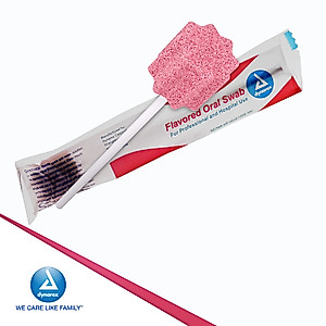 Dynarex 1217 Dentifrice-Flavored Swabstick, Individually Wrapped, Pack of 250