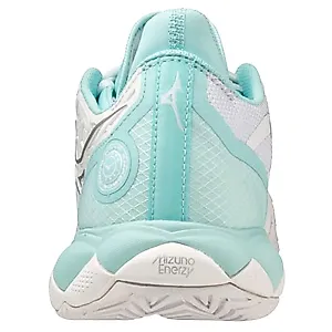 Mizuno Women's Enforce Tour Tennis Shoe, White Turquoise, 8