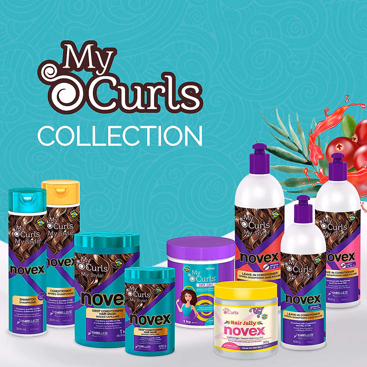 NOVEX My Curls Shampoo - 10.14 oz - Defines Curls -Controls Volume - Reduces Frizz - Adds Softness - For All Curly Hair Types