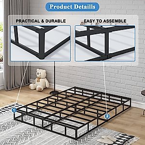 FMDMR Full Size Box Spring with Fabric Cover Set,7 Inch High Profile Full Box Spring with 3000lbs Max Weight Capacity, Durable Mattress Foundation Easy Assembly, Non-Slip, Noise Free