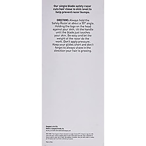 Bevel Safety Razor with Brass Weighted Handle and 10 Double Edge Safety Razor Blade Refills, Single Blade Razor for Men, Designed for Coarse Hair to Prevent Razor Bumps