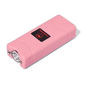 VIPERTEK VTS-881 Micro Stun Gun for Self Defense Rechargeable with LED Flashlight, Pink