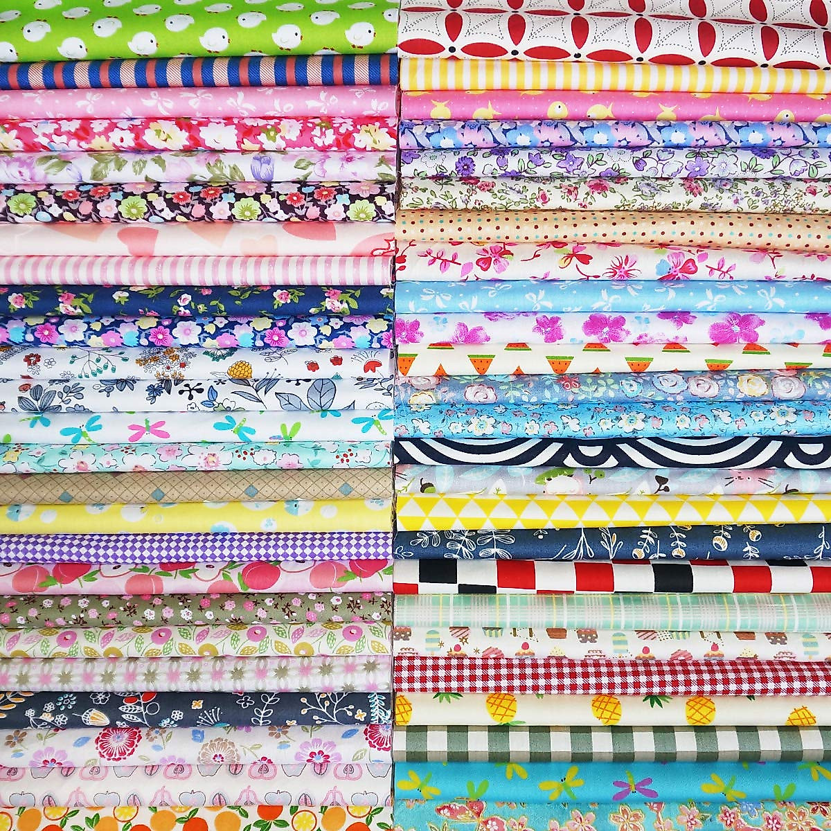 Cotton Fabric Squares Misscrafts 25pcs 30 x 30cm Quilting Fabric Bundle Patchwork Pre-Cut Quilt Squares for DIY Sewing Scrapbooking Quilting Dot Pattern
