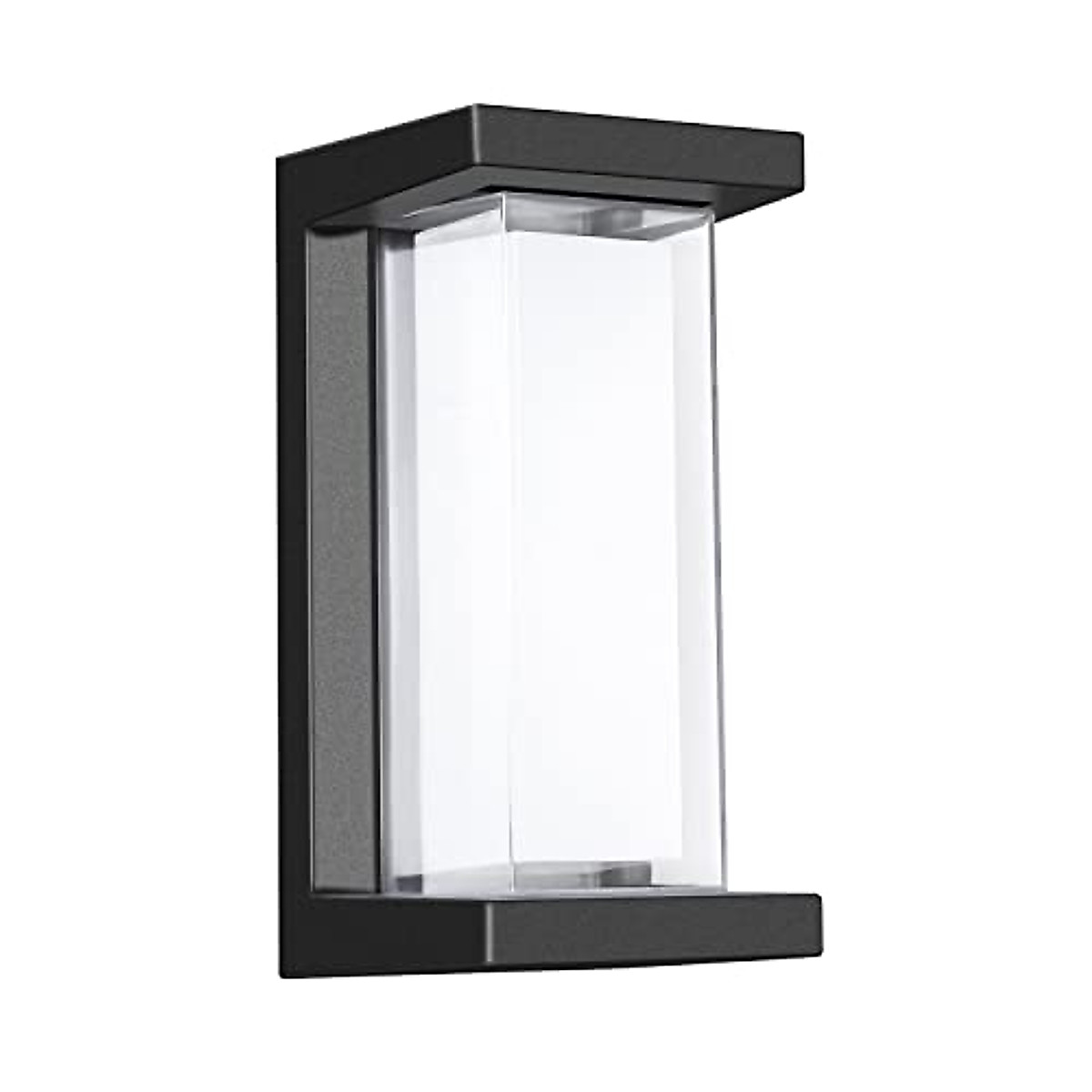 LEDMO 15w LED Outdoor Porch Modern Wall Light with American mounting Plate Wall Mount Sconce 6000K Cool White Ip65 Waterproof Porch Lamps for Garage Corridor Backyard Garden Balcony